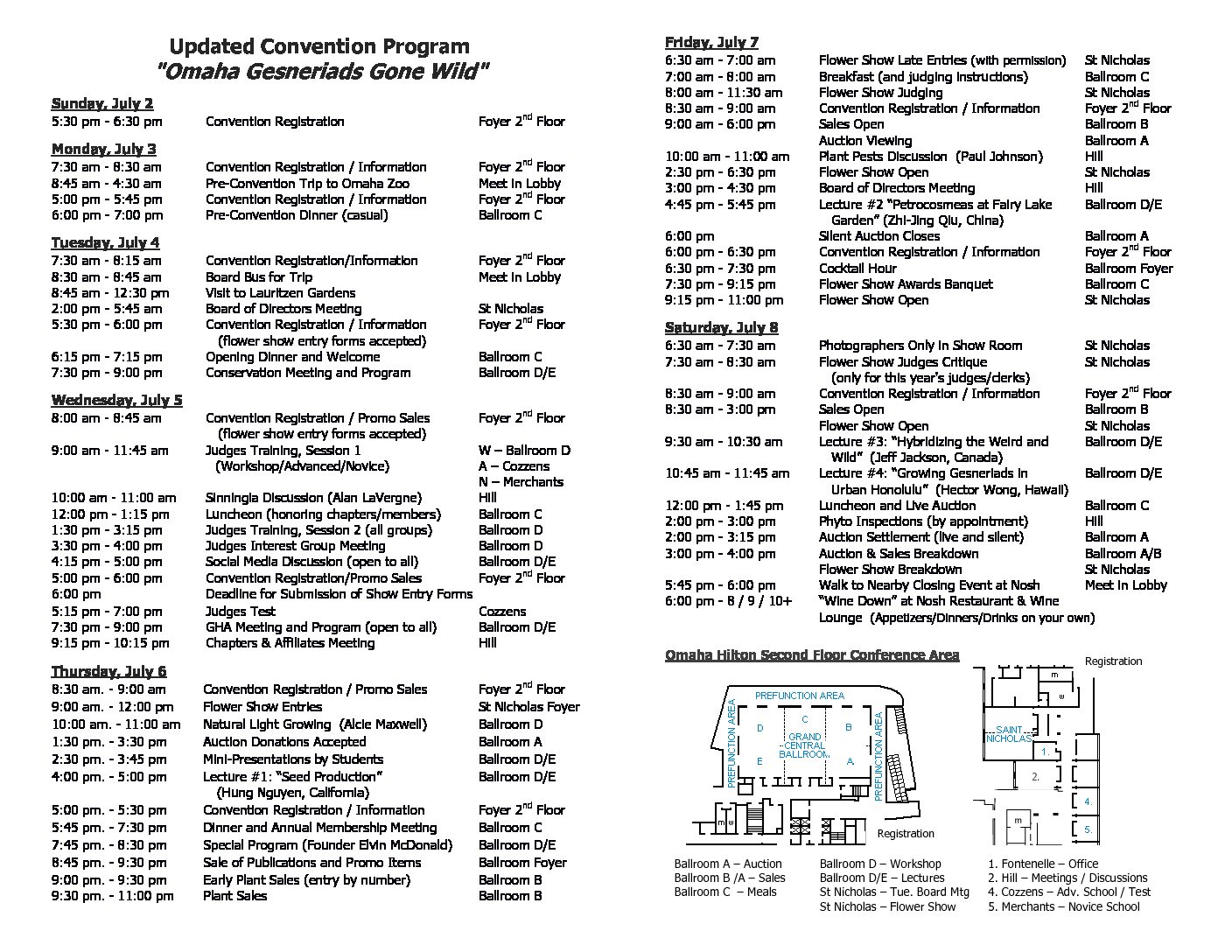 » Updated Convention Program