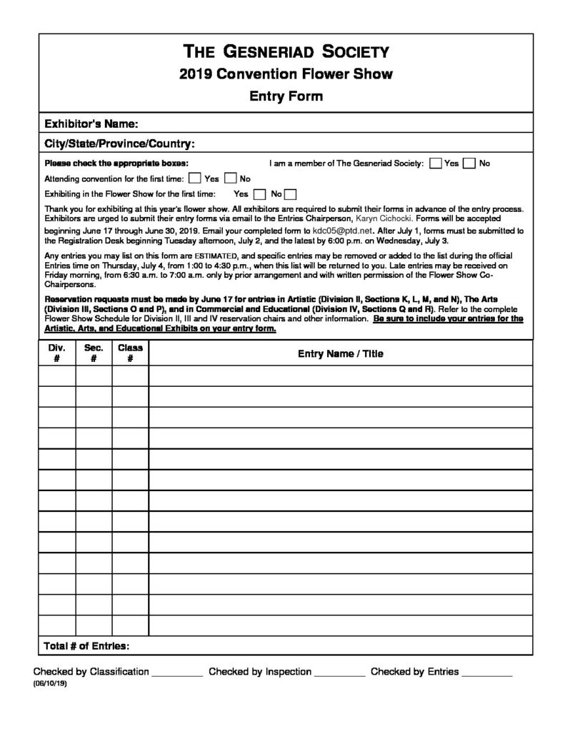 » 2019 Flower Show Entry Form Rev fill 6-10-19
